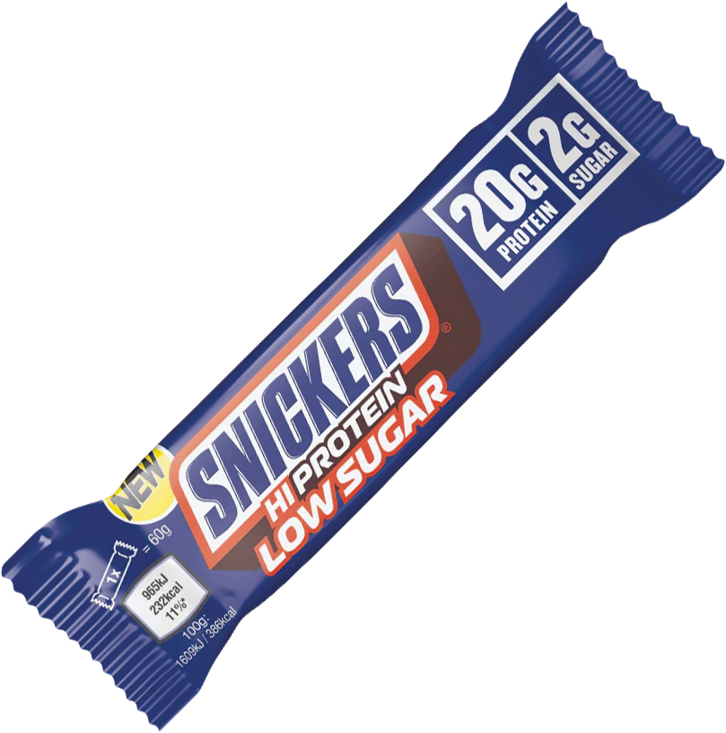 Barra Snickers Low Sugar High Protein 57g - Chocolate de Leite. Recosport