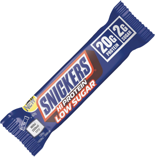 Barra Snickers Low Sugar High Protein 57g - Chocolate de Leite. Recosport